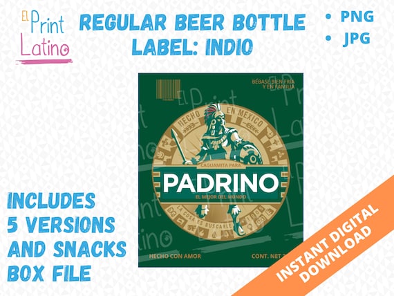 Indio Beer Labels Set: Papás Abuelo Tio Padrino Cajita | Etsy