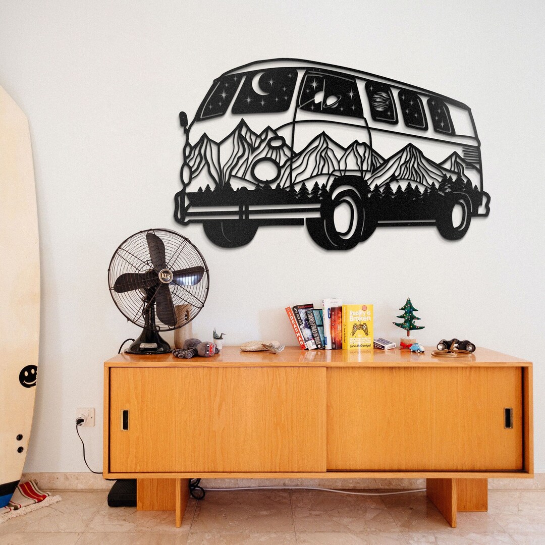 Boho Style Van Wall Decor, Metal Wall Art, Adventure Road Trip ...