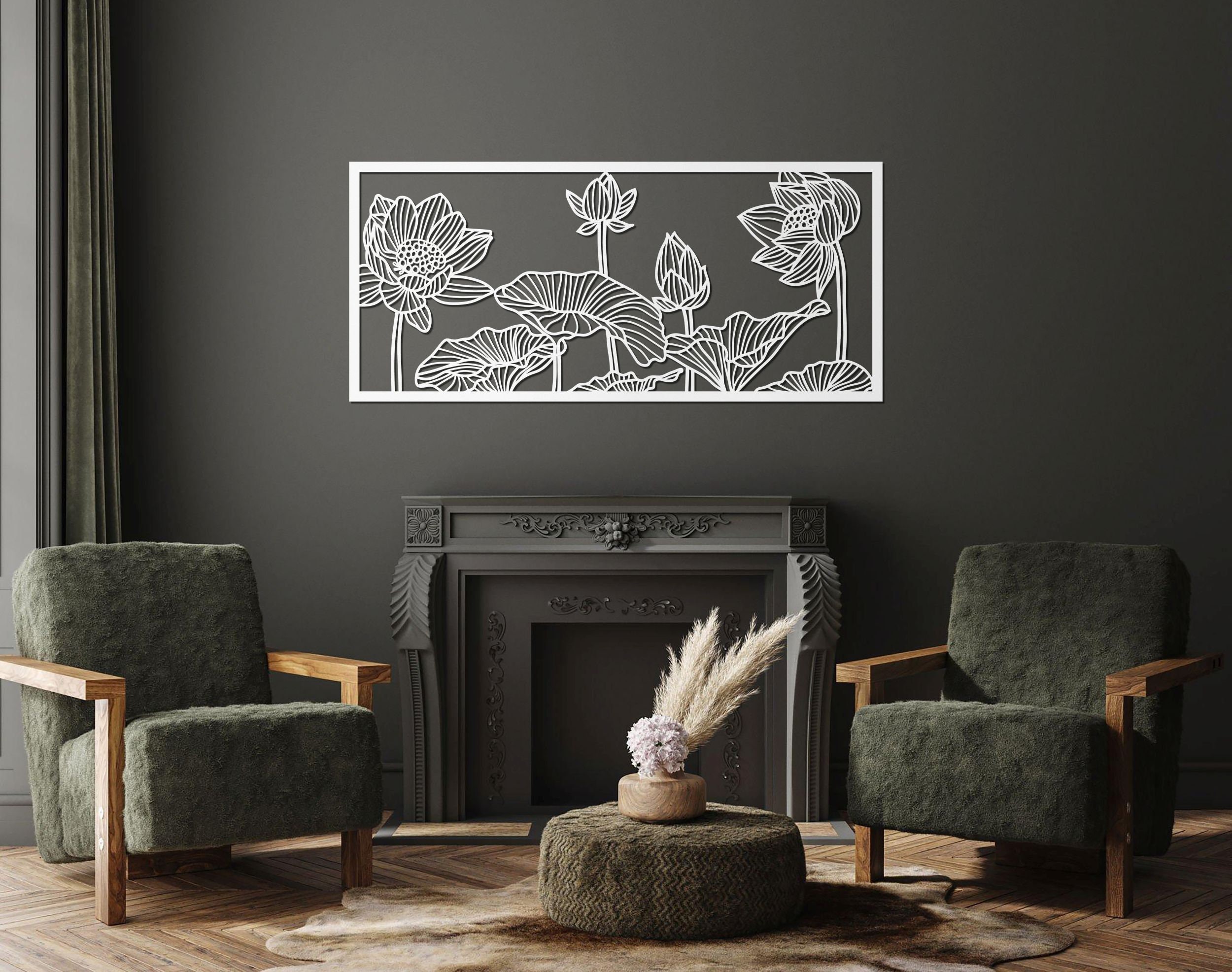 Metal Lotus Flower Wall Art Metal Wall Decor Large Outdoor - Etsy