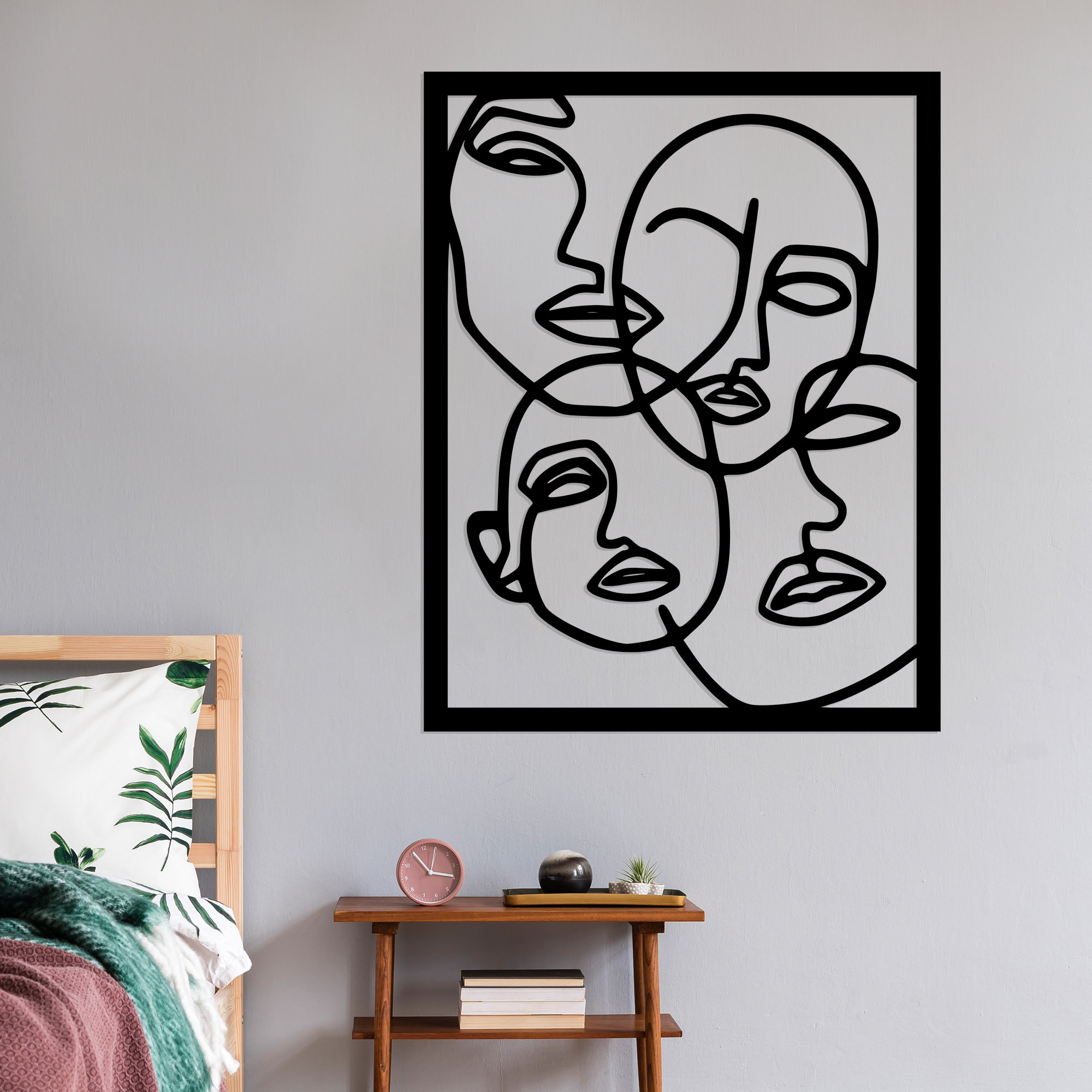Abstract Woman Art One Line Art Modern Metal Wall Decor - Etsy