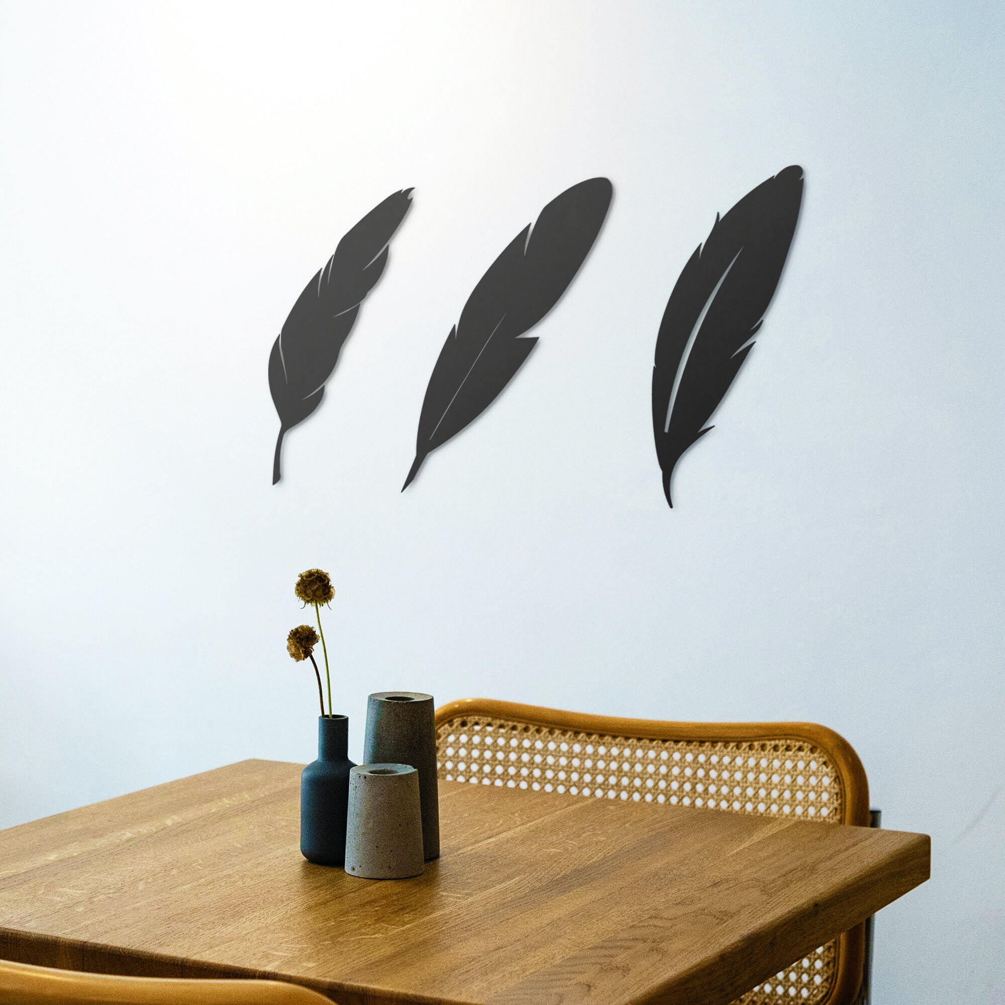 Metal Feather Wall Art Metal Wall Decor Lake House Decor | Etsy