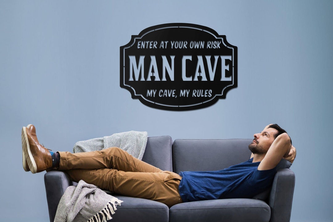 Personalized Metal Man Cave Sign: Unique Man Cave Decor, Custom Name ...
