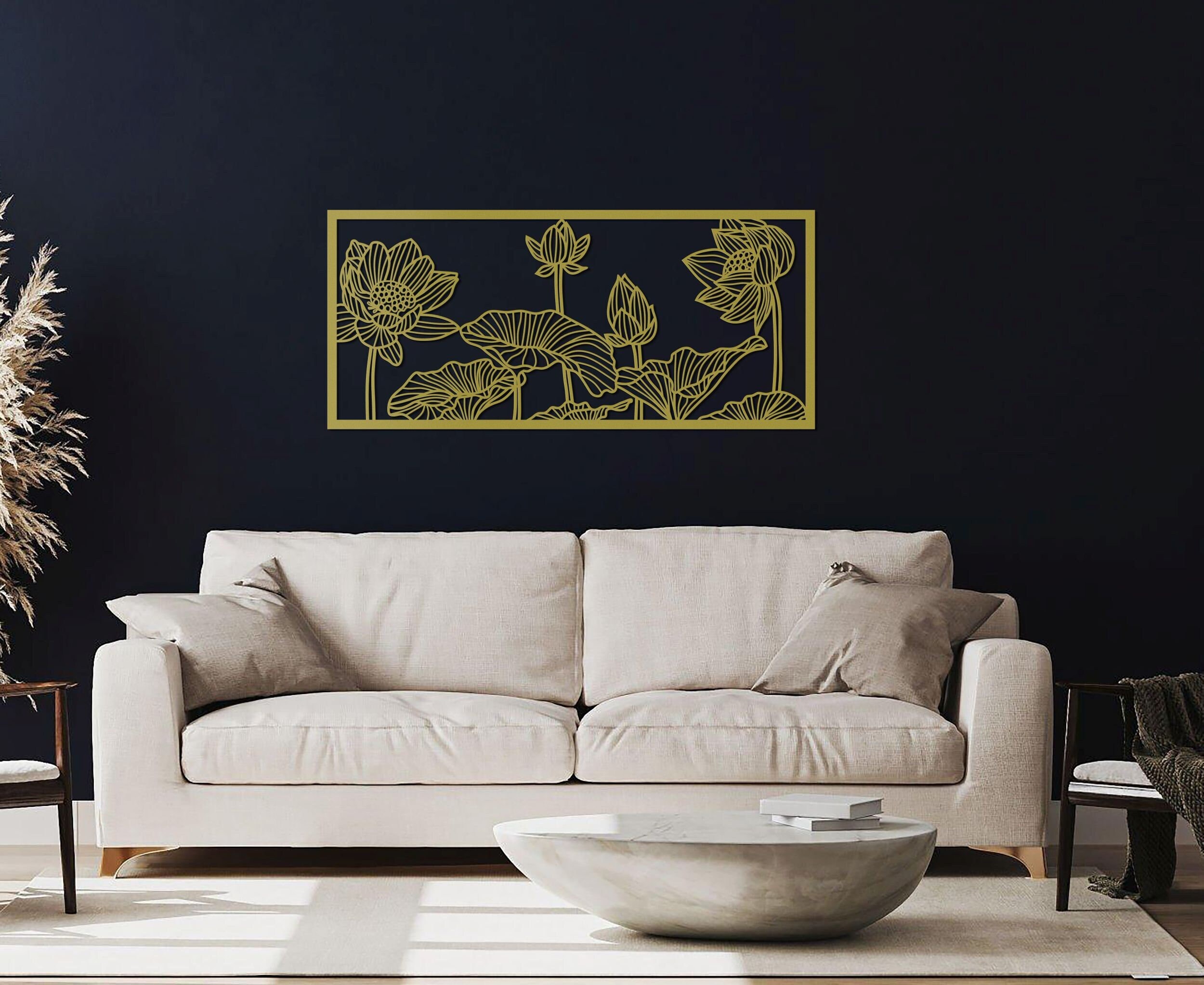 Metal Lotus Flower Wall Art Metal Wall Decor Large Outdoor - Etsy