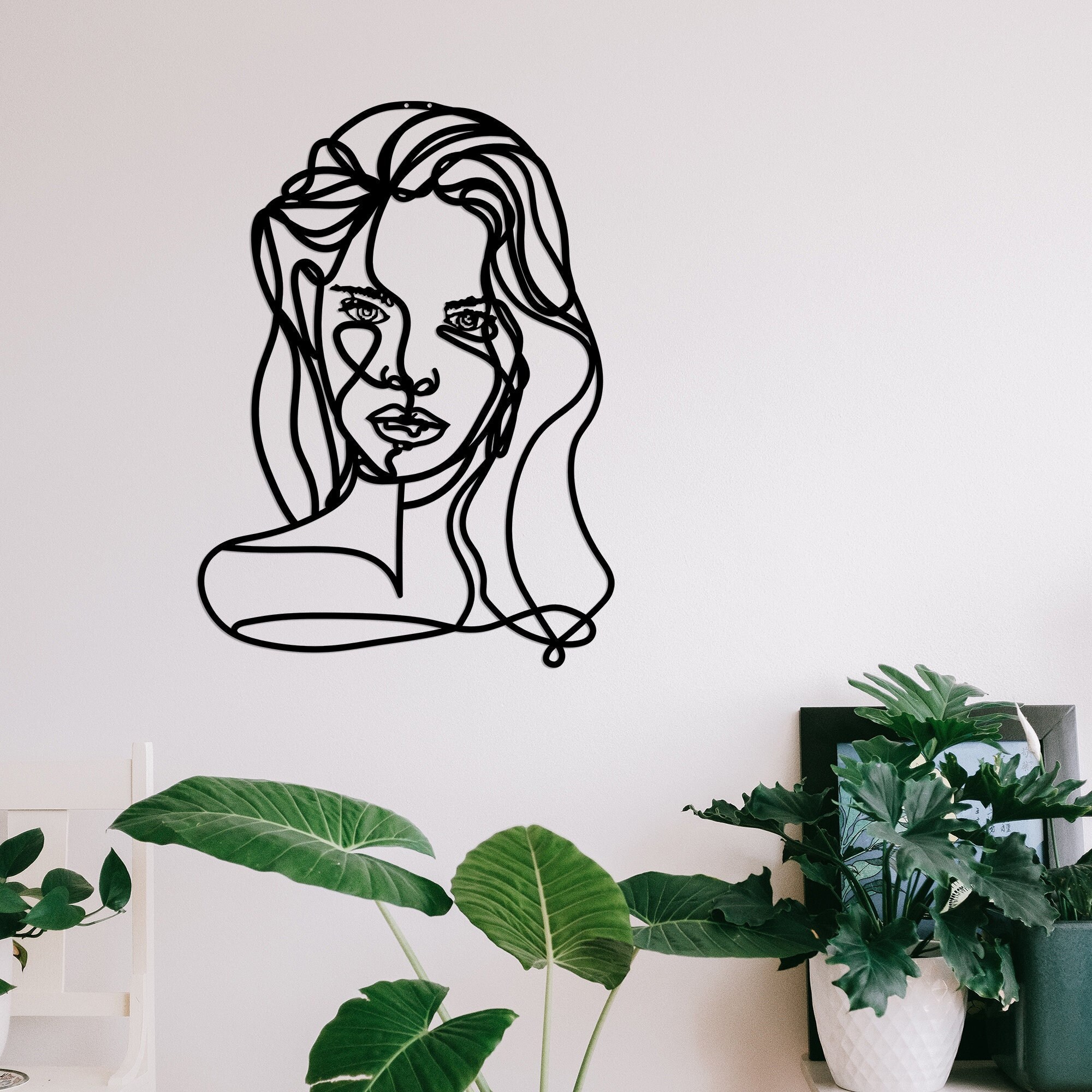 Woman Face Wall Decor Female Face Wall Decor Abstract Wall | Etsy