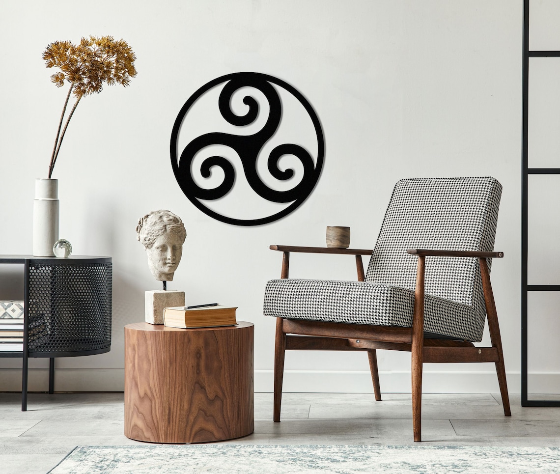 Triskele Sign Wall Decor Metal Wall Art Three Legged Spiral - Etsy