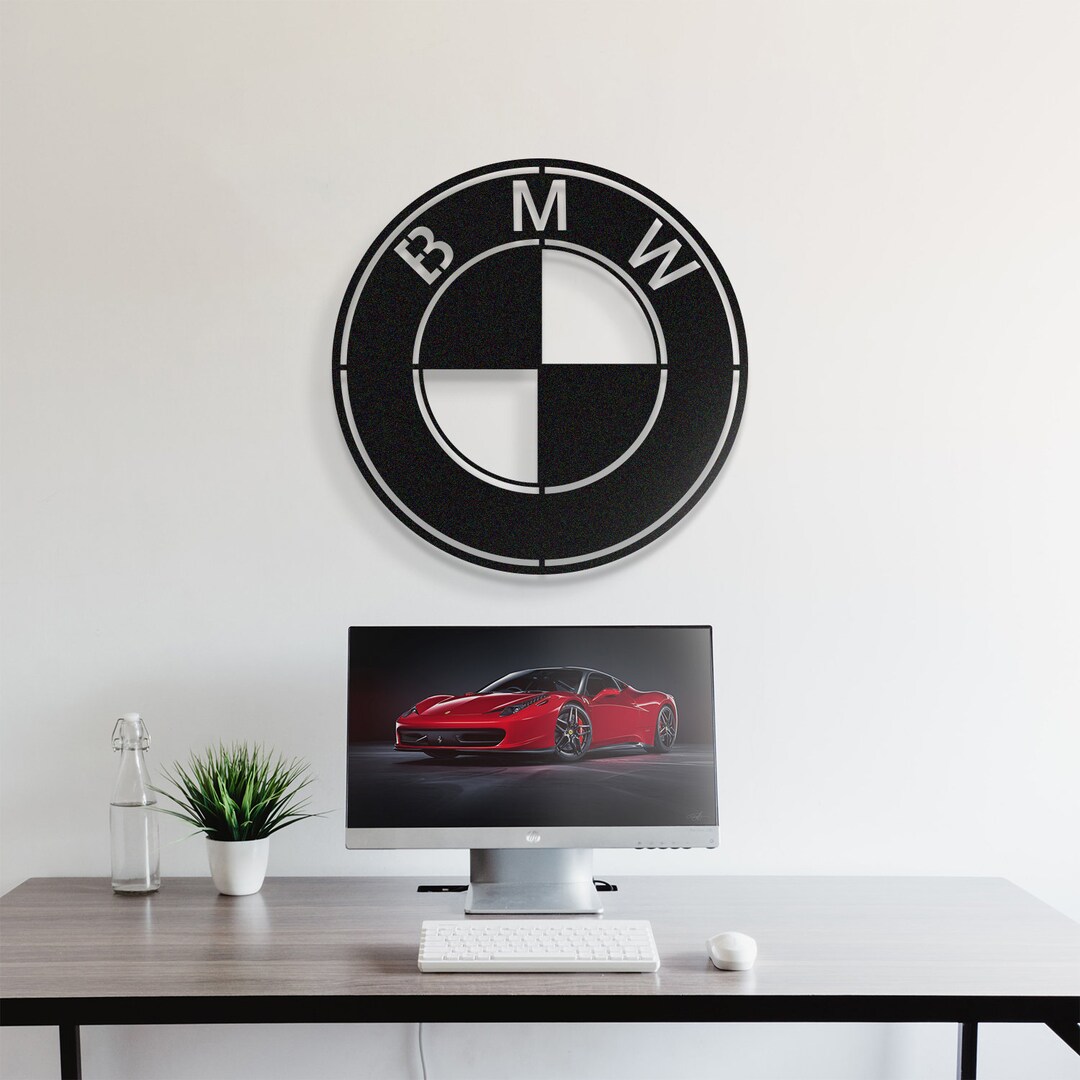 BMW Metal Car Logo Metal Car Emblem Car Wall Art Automotive - Etsy