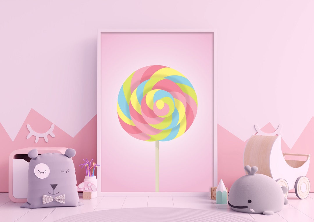 Lollipop Print Printable Nursery Art Wall Art for Nursery - Etsy