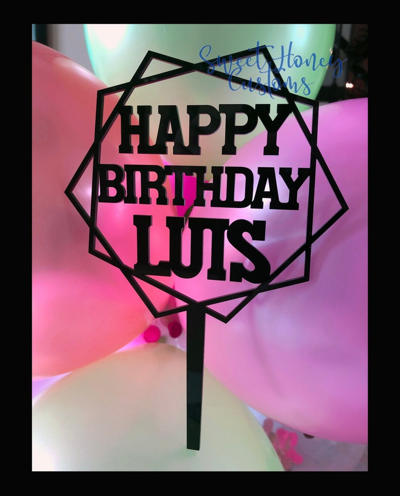 Personalized Acrylic Cake Topper - Etsy