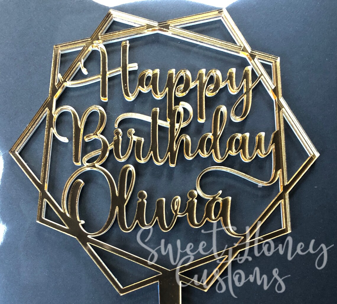 Personalized Acrylic Cake Topper - Etsy