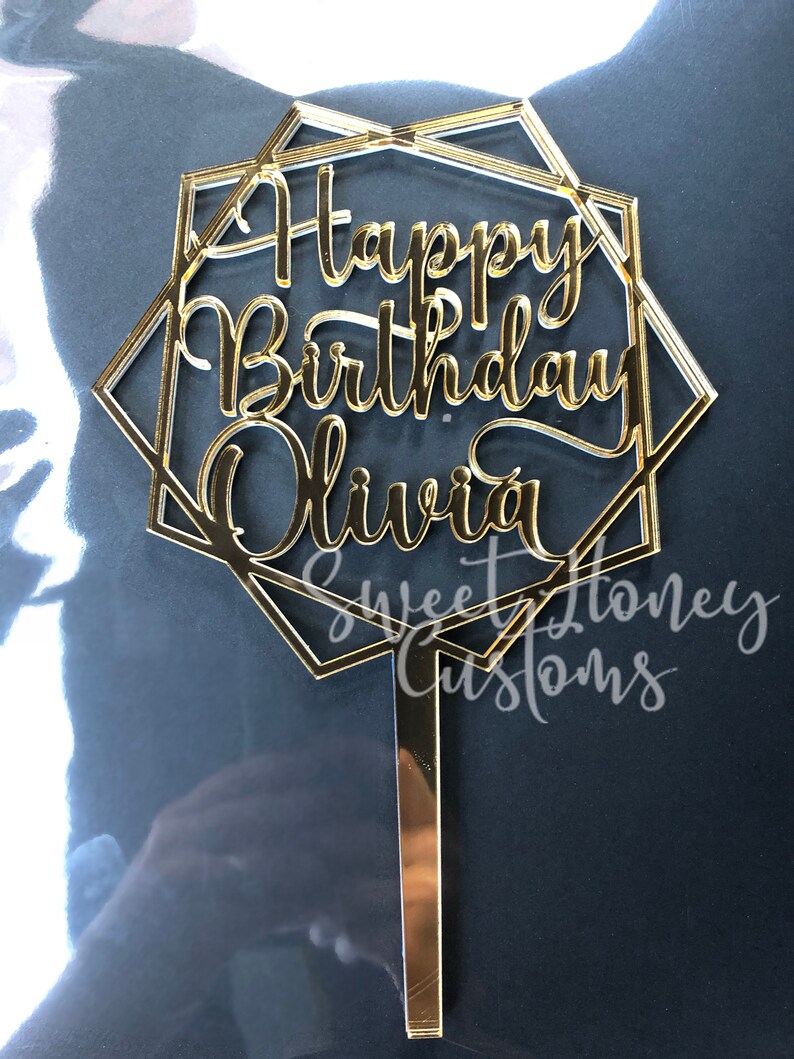 Personalized Acrylic Cake Topper | Etsy