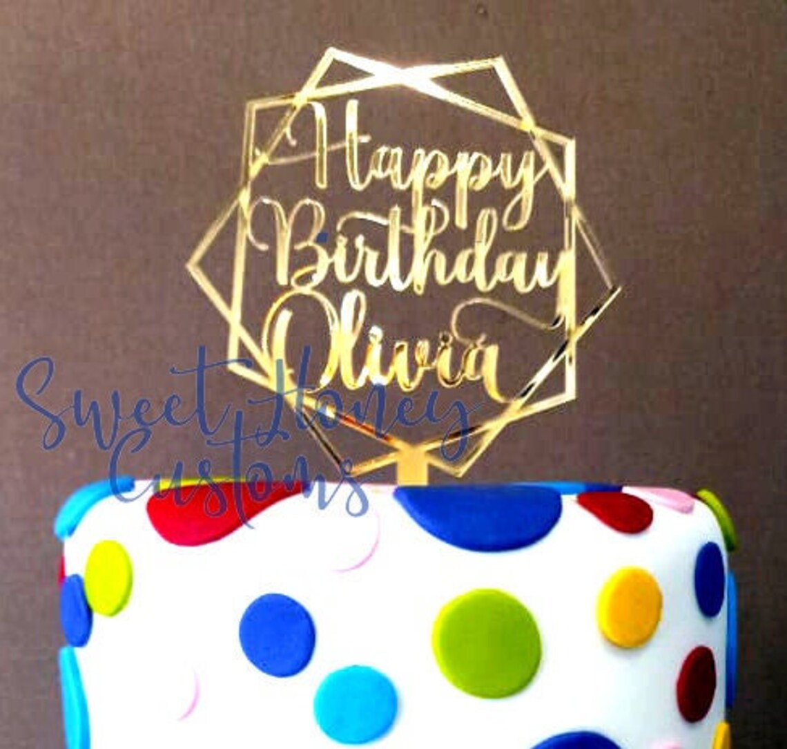Personalized Acrylic Cake Topper - Etsy