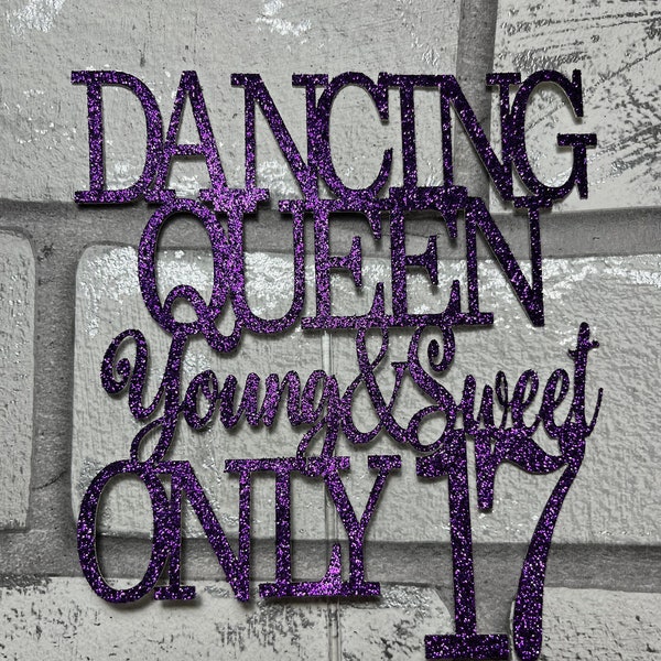 Personalised Dancing Queen Cake Topper - Etsy UK