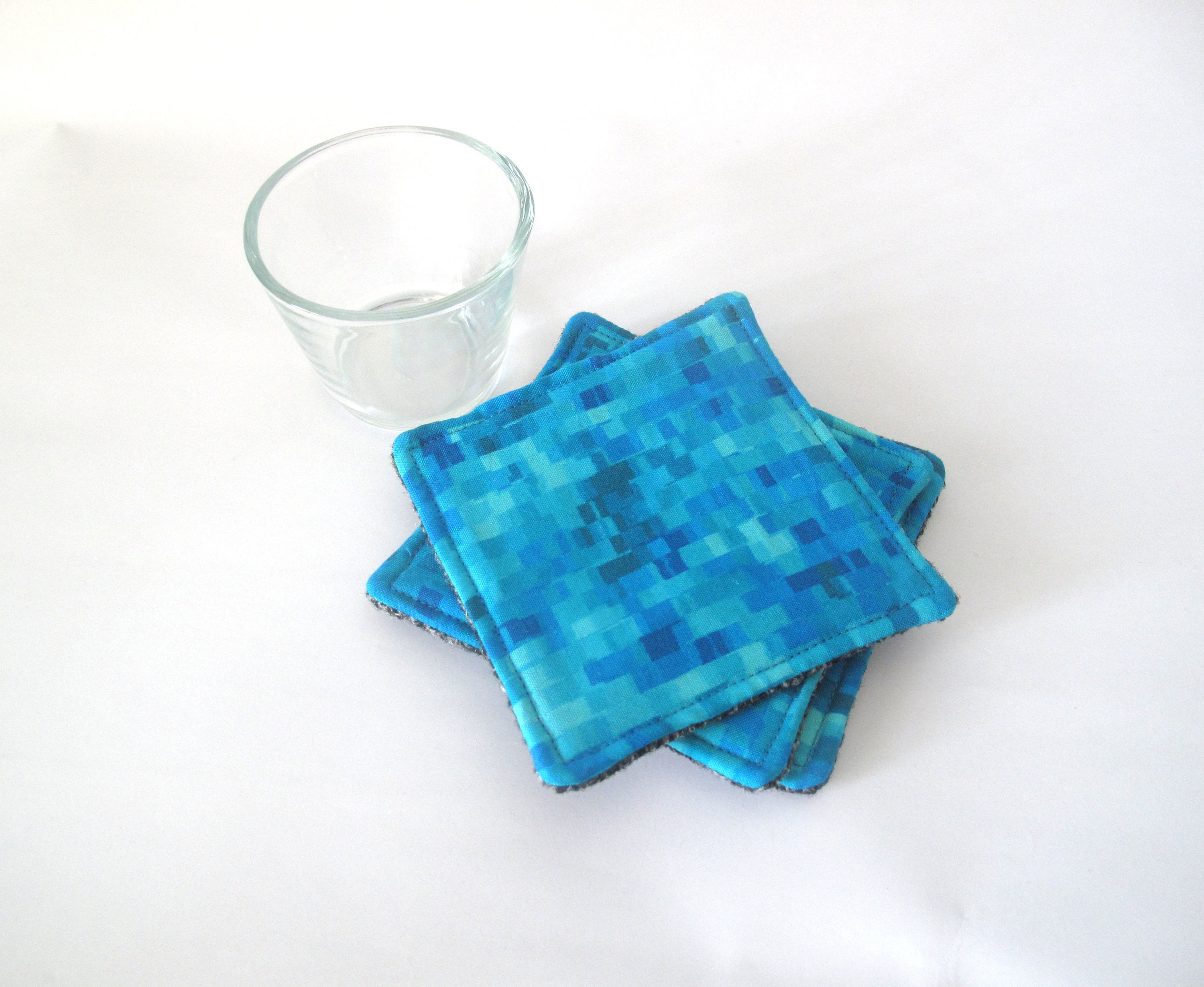 Handmade Fabric Coasters Set of 3 - Etsy UK