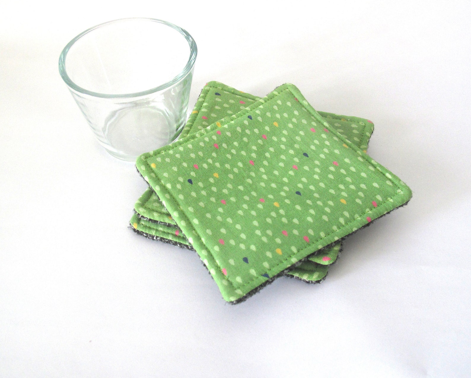 Handmade Fabric Coasters Set of 3 - Etsy UK