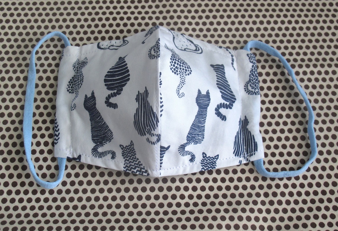 Mask With Nose Wire, Fabric Mask, Cat Mask, Mask With Pocket - Etsy