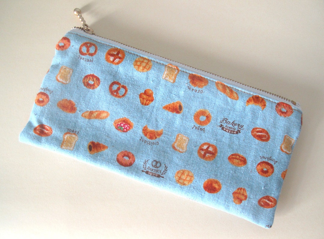 Bread Print Handmade Pencil Case Cute Organizer Case Bread - Etsy