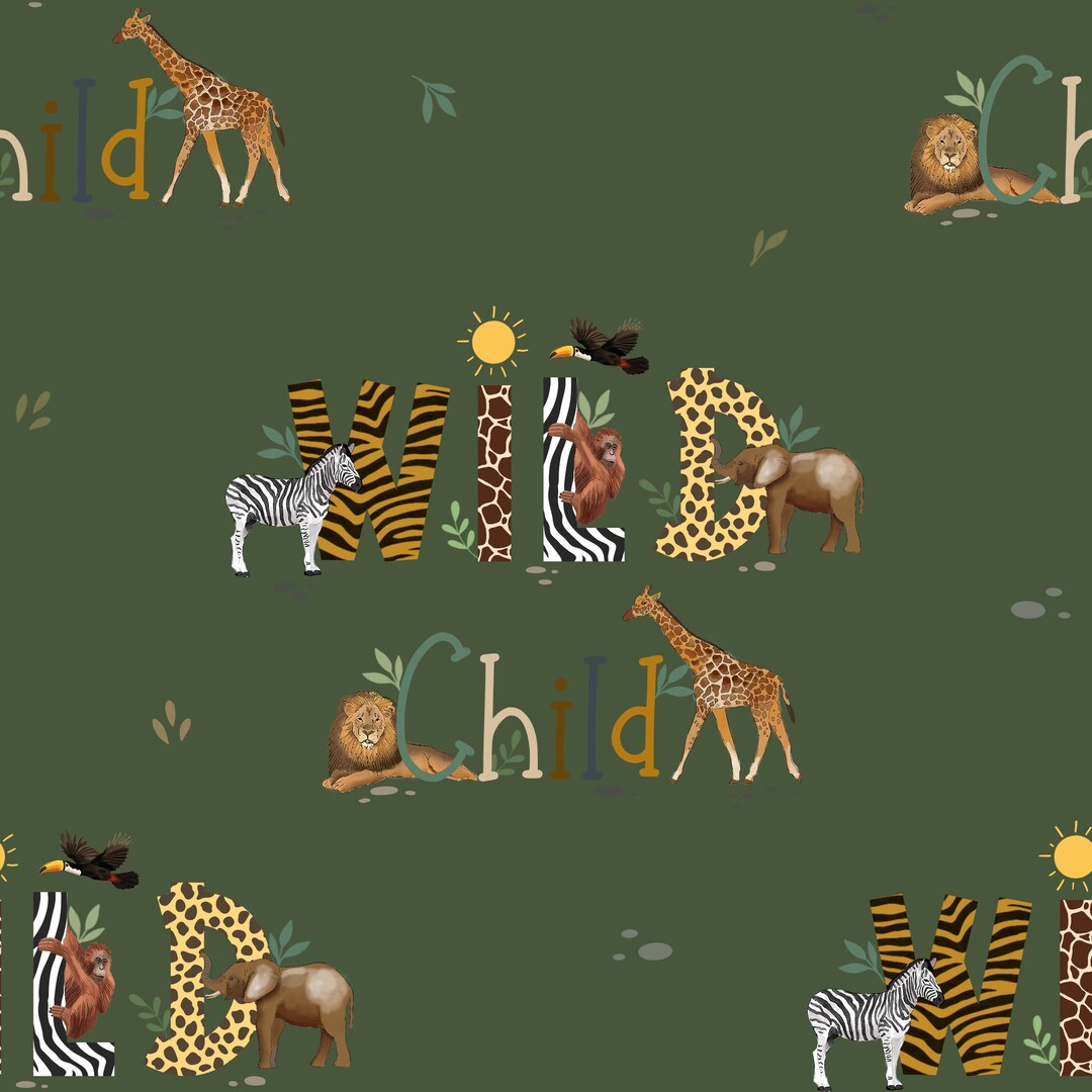 Wild Child, Animals, Seamless Pattern, Surface Pattern, Non Exclusive ...