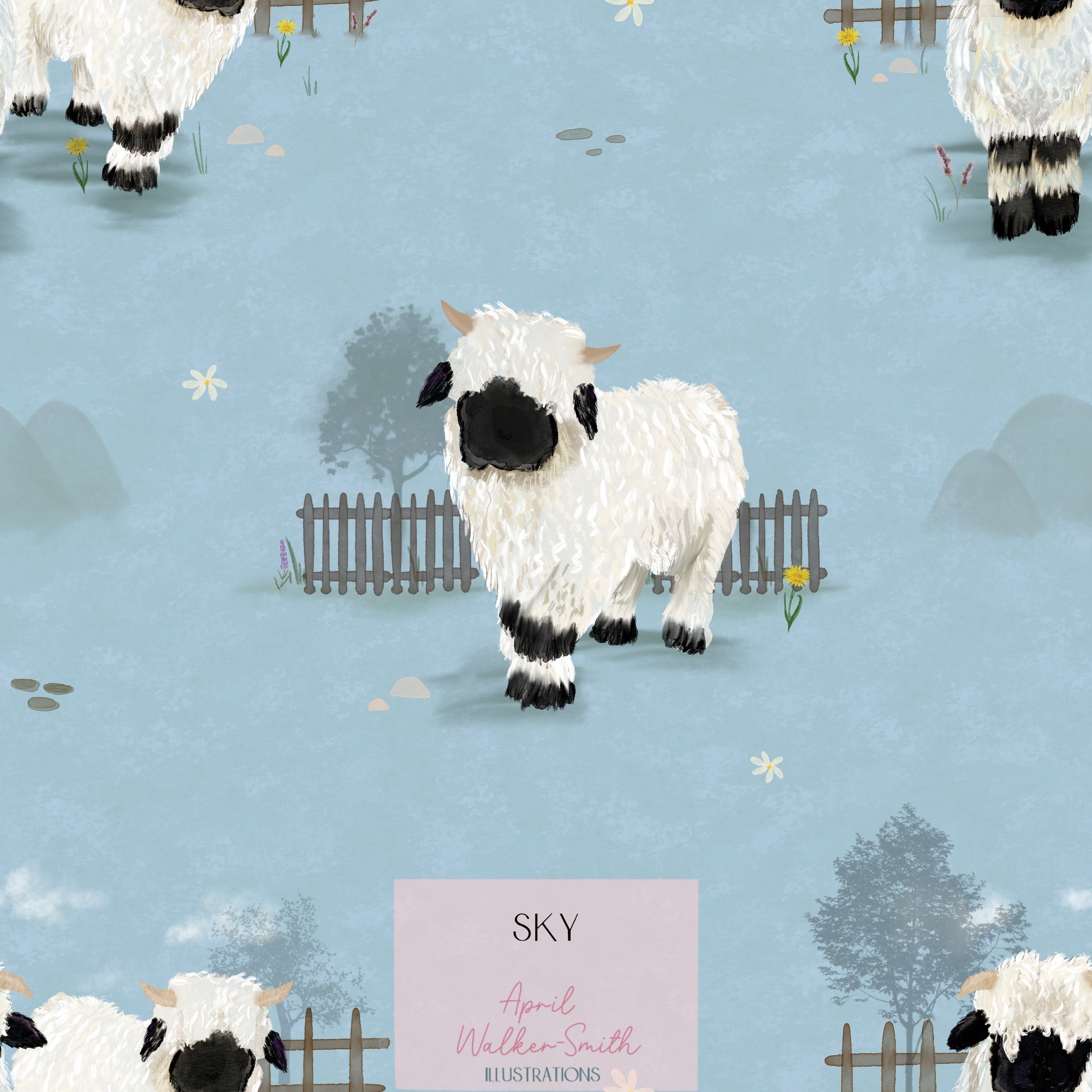 Sheep, Rare Breed Seamless Pattern, Surface Pattern, Non Exclusive ...