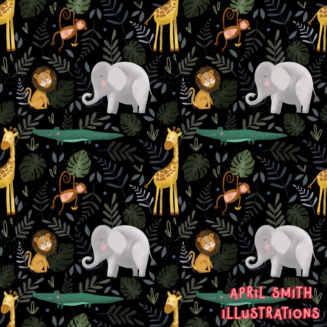 Jungle, Safari, Seamless Pattern, Surface Pattern, Non Exclusive ...