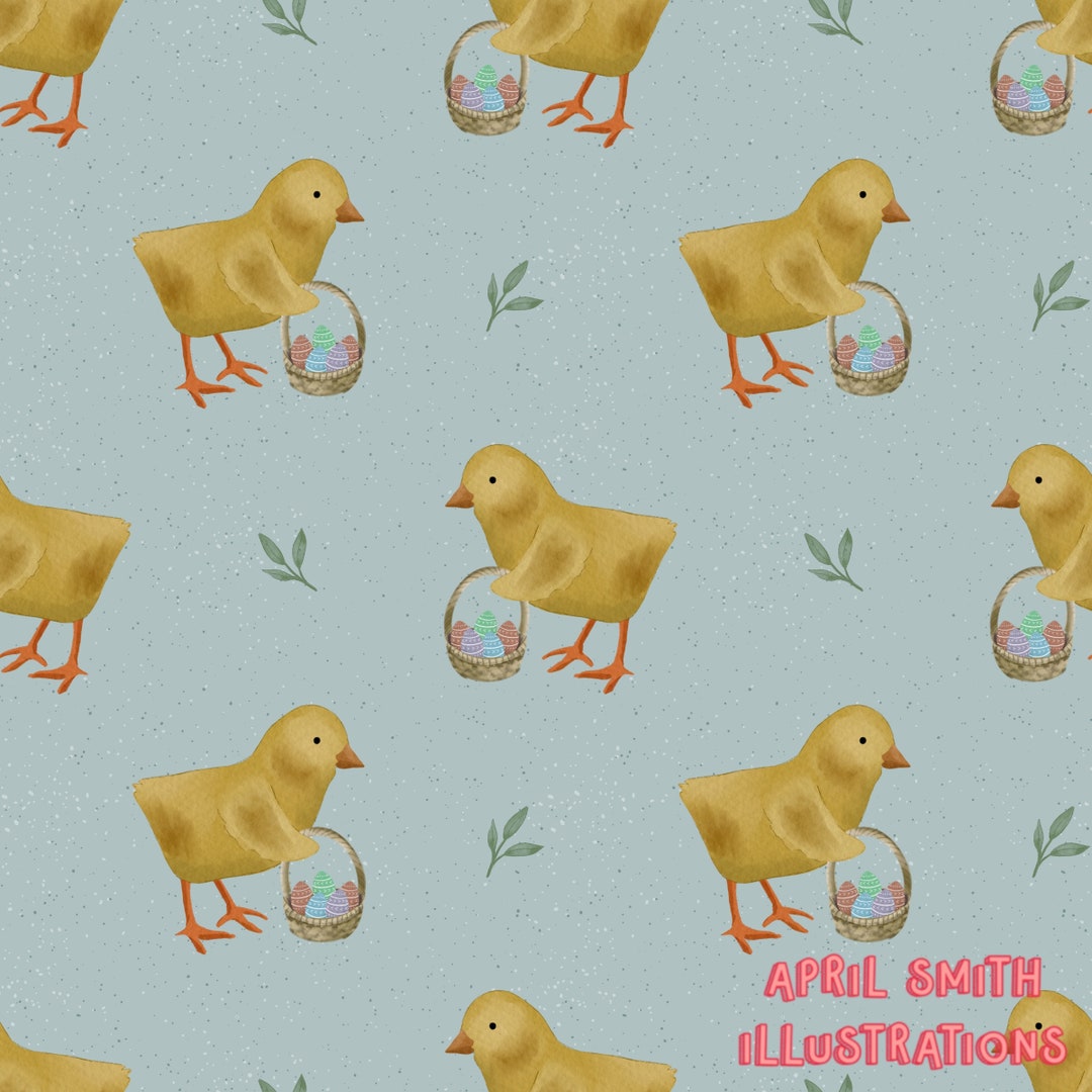 Easter Chicks, Spring, Seamless Pattern, Surface Pattern, Non Exclusive ...