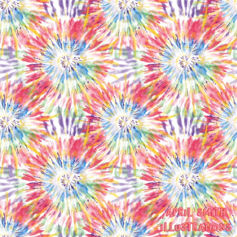 Bright Tie Dye Seamless Pattern Surface Pattern Non - Etsy