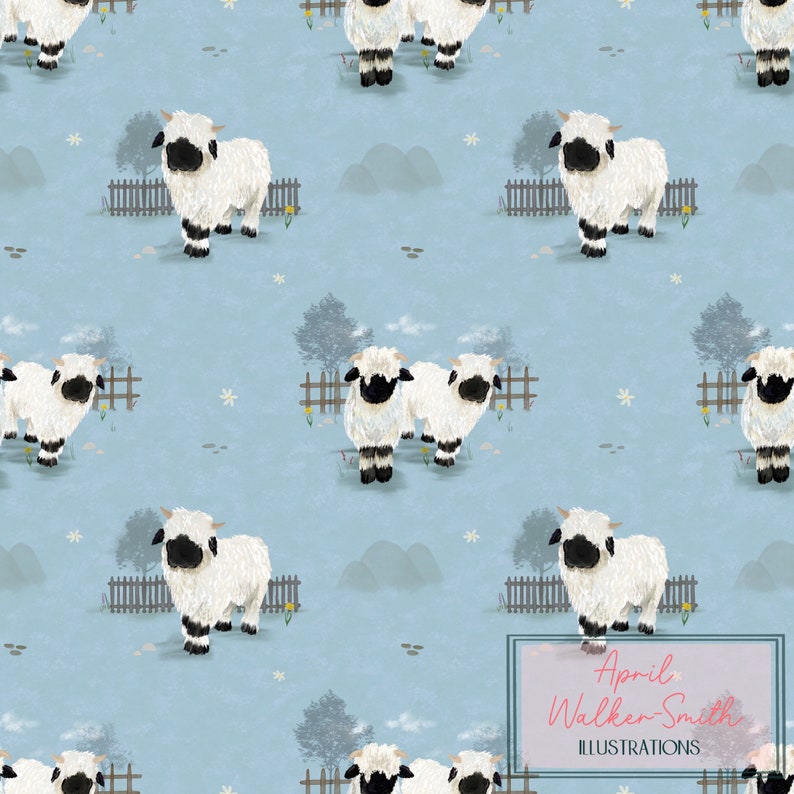 Sheep, Rare Breed Seamless Pattern, Surface Pattern, Non Exclusive ...