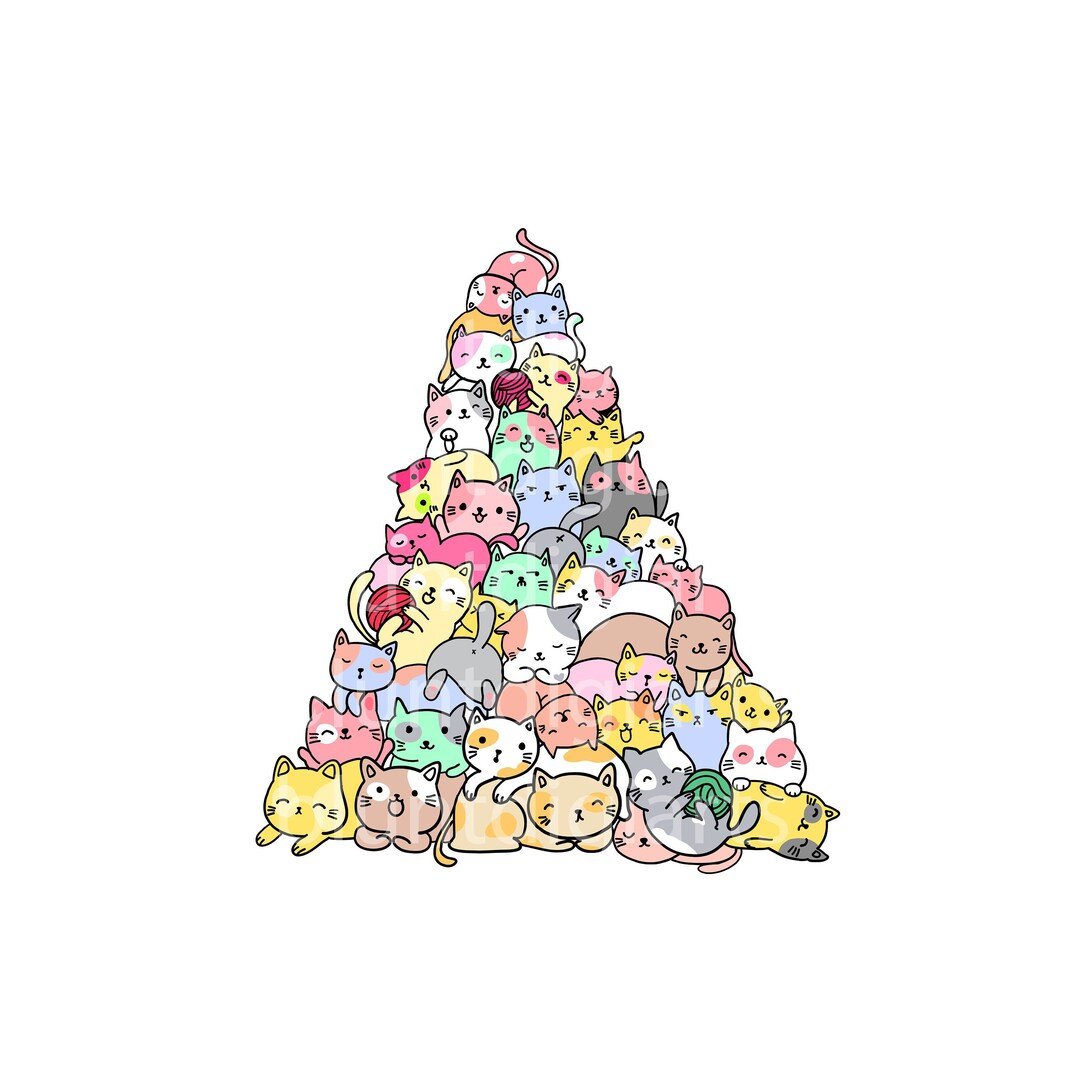 Cat Pile, Cat Clipart, Kawaii Cats, Cat Stickers, Cats, Cute Cats ...