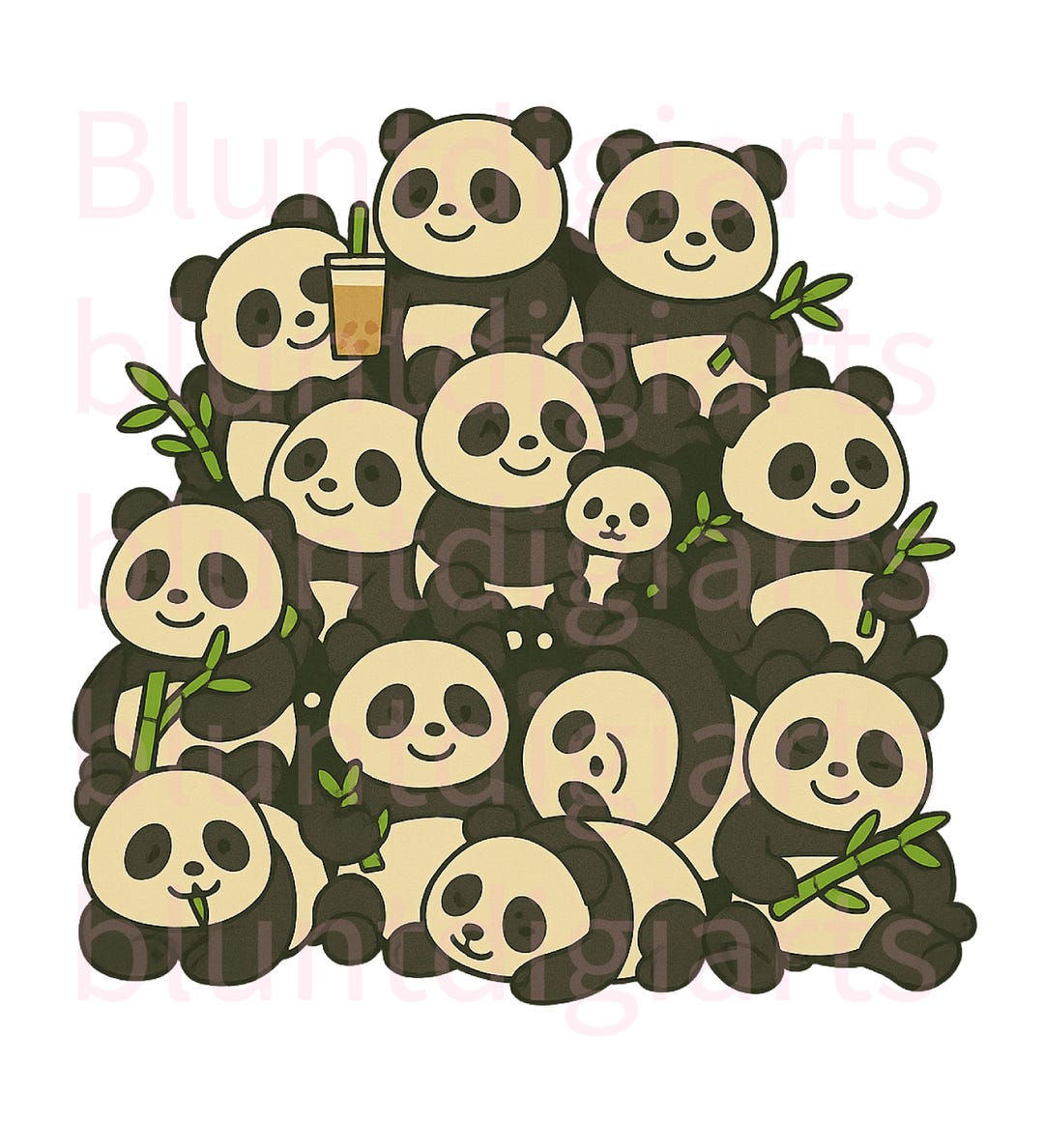 Panda Pile, Panda Clipart, Kawaii Pandas, Panda Stickers, Panda, Cute ...