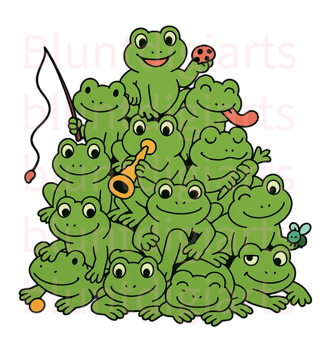 Frog Pile, Frog Clipart, Kawaii Frogs, Frog Stickers, Frogs, Cute Frogs ...