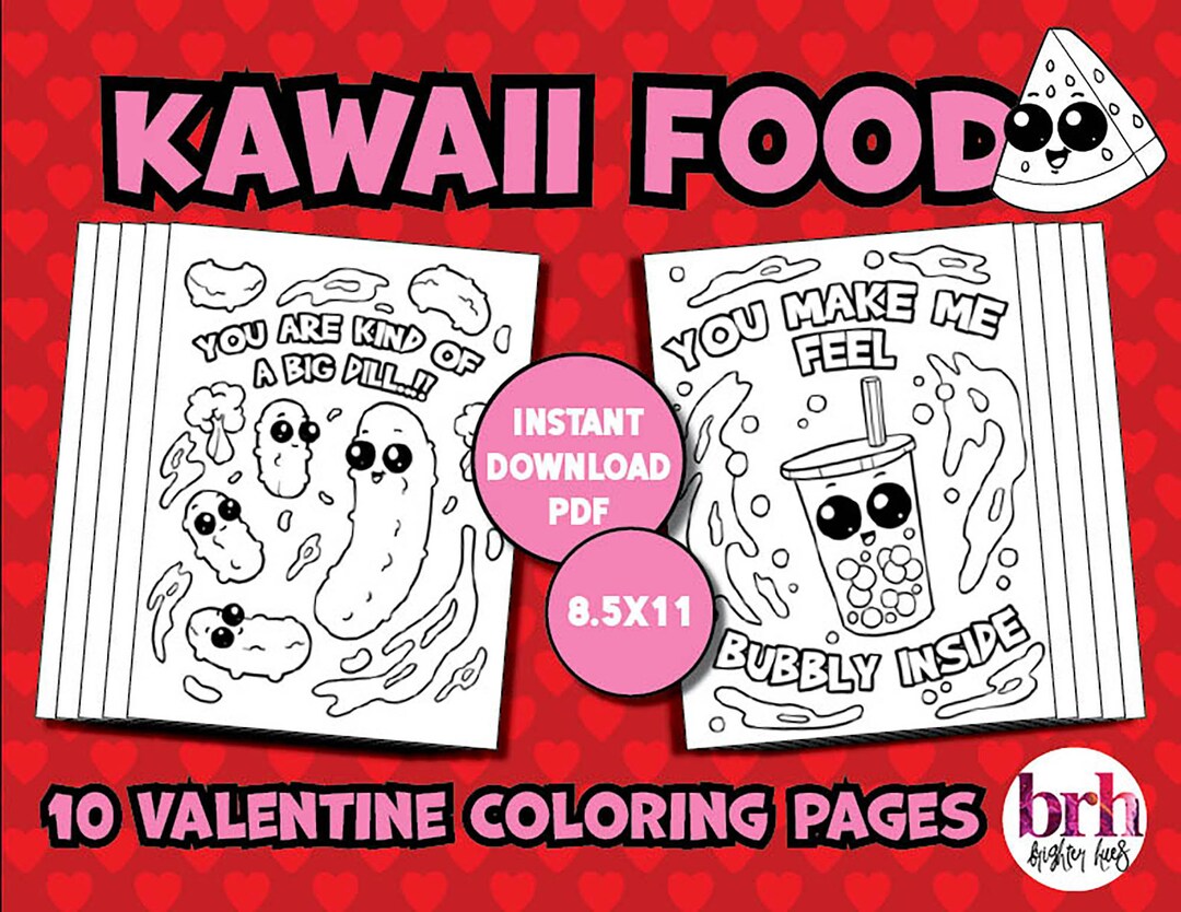 Printable Kawaii Food Coloring Page for Kids and Adults Kawaii Food ...