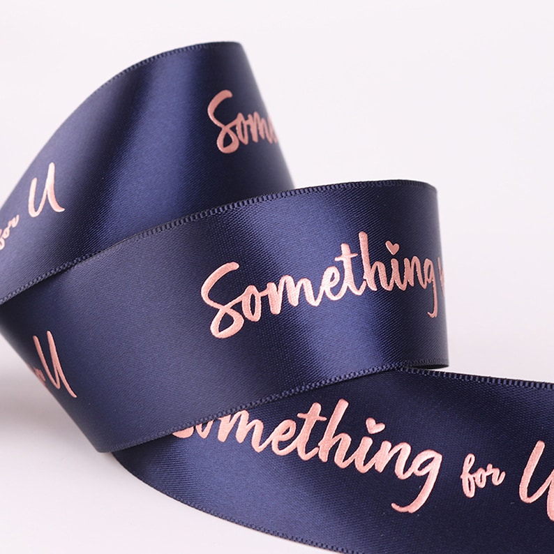 Personalized Satin ribbon Hot Stamp Print Gold/Silver/Rose | Etsy