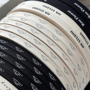 Custom Logo Cotton Ribbon Roll 100 Yards Gift Packaging - Etsy