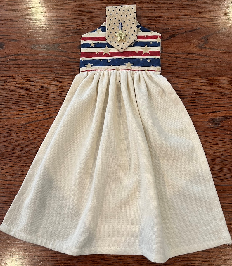 Kitchen & Dining Stars and Stripes Vertical Snap Towel Kitchen Hanging ...