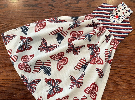 Kitchen & Dining Stars and Stripes Vertical Snap Towel Kitchen Hanging ...