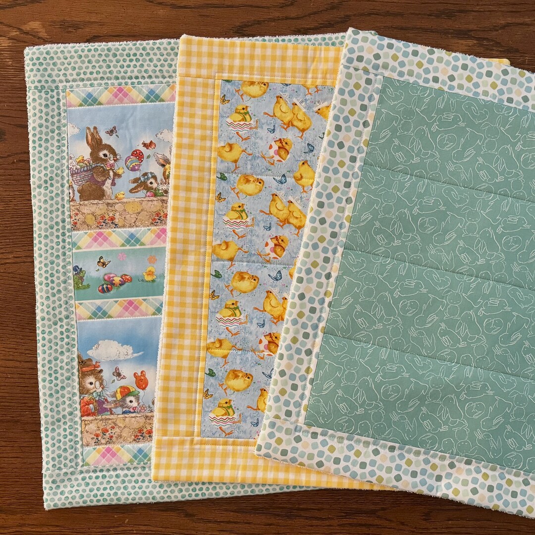 Easter Dish Drying Mats - Easter Rabbit Parade - Silly Easter Chicks ...