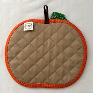 Quilted Pumpkin Potholder: Thanksgiving Halloween Fabric Art - Etsy