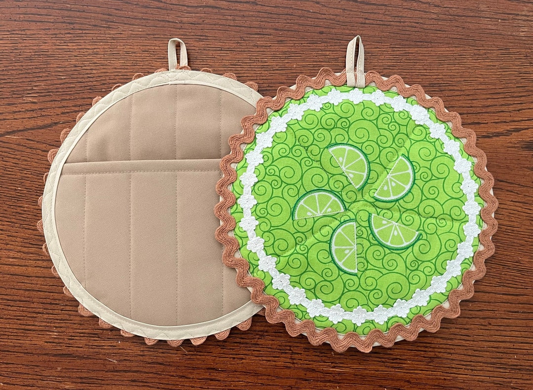 Potholder - Key Lime Pie - Pot Holder - Trivet - Fruit Pie - Etsy