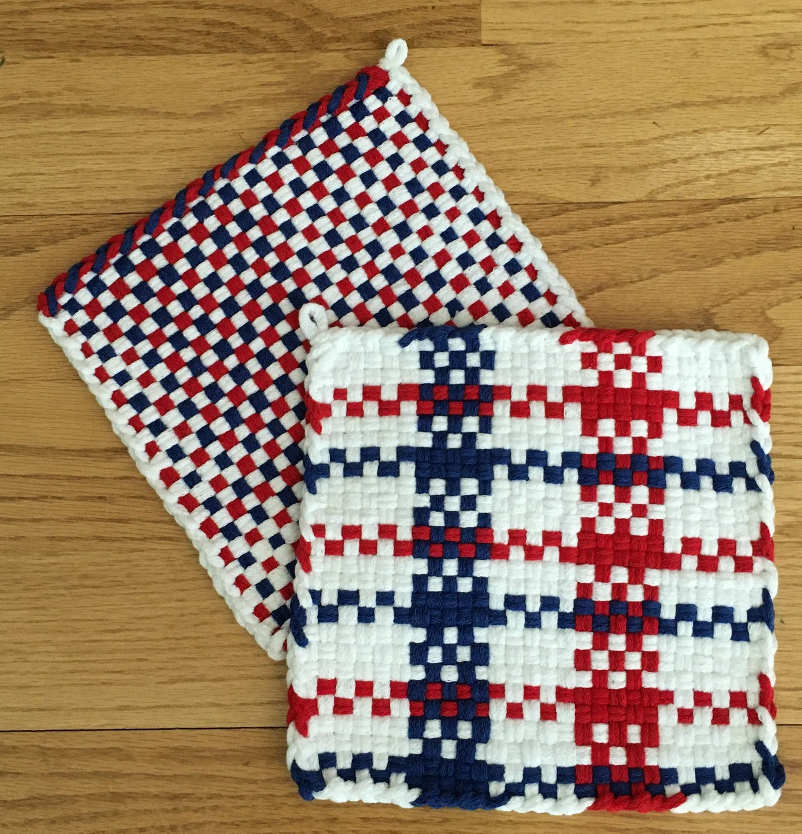 XL Woven Cotton Loop Potholder 8-1/2 Trivet Hot Pad - Etsy