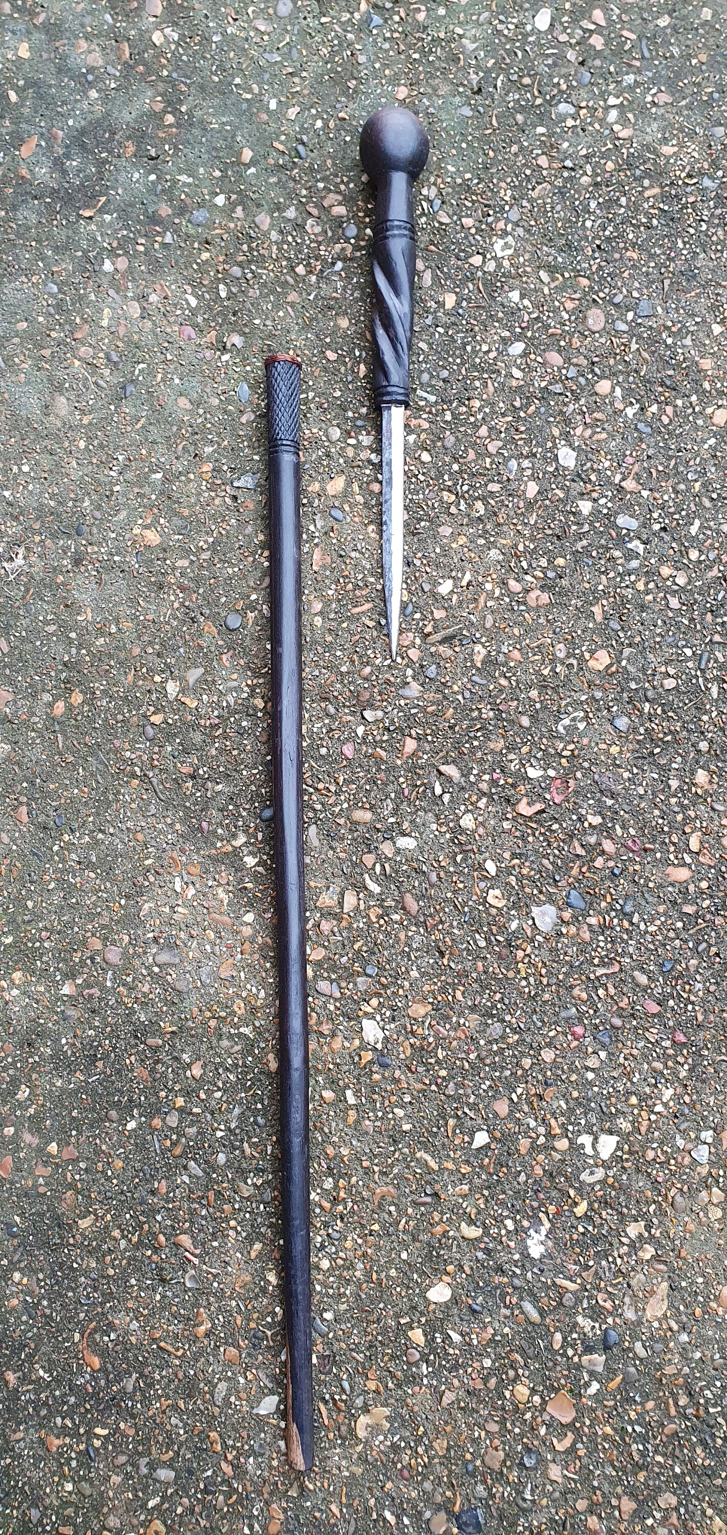 African Zulu Dagger Walking Stick Knobkerrie Cane - Etsy UK