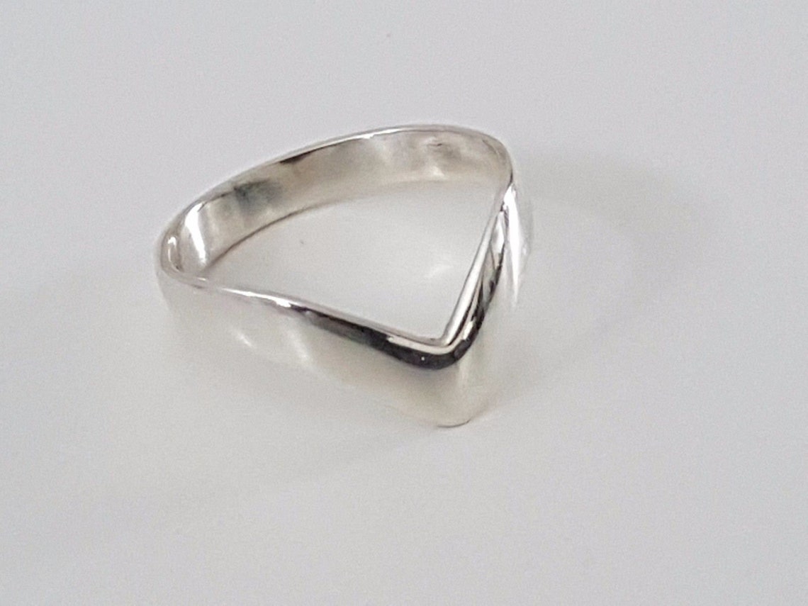 925 Sterling Silver Wishbone Ring - Etsy UK