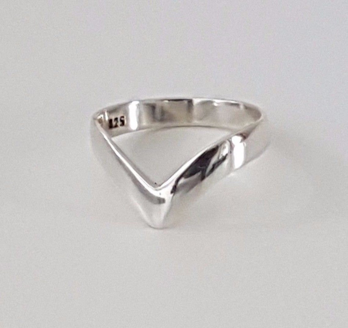 925 Sterling Silver Wishbone Ring - Etsy UK