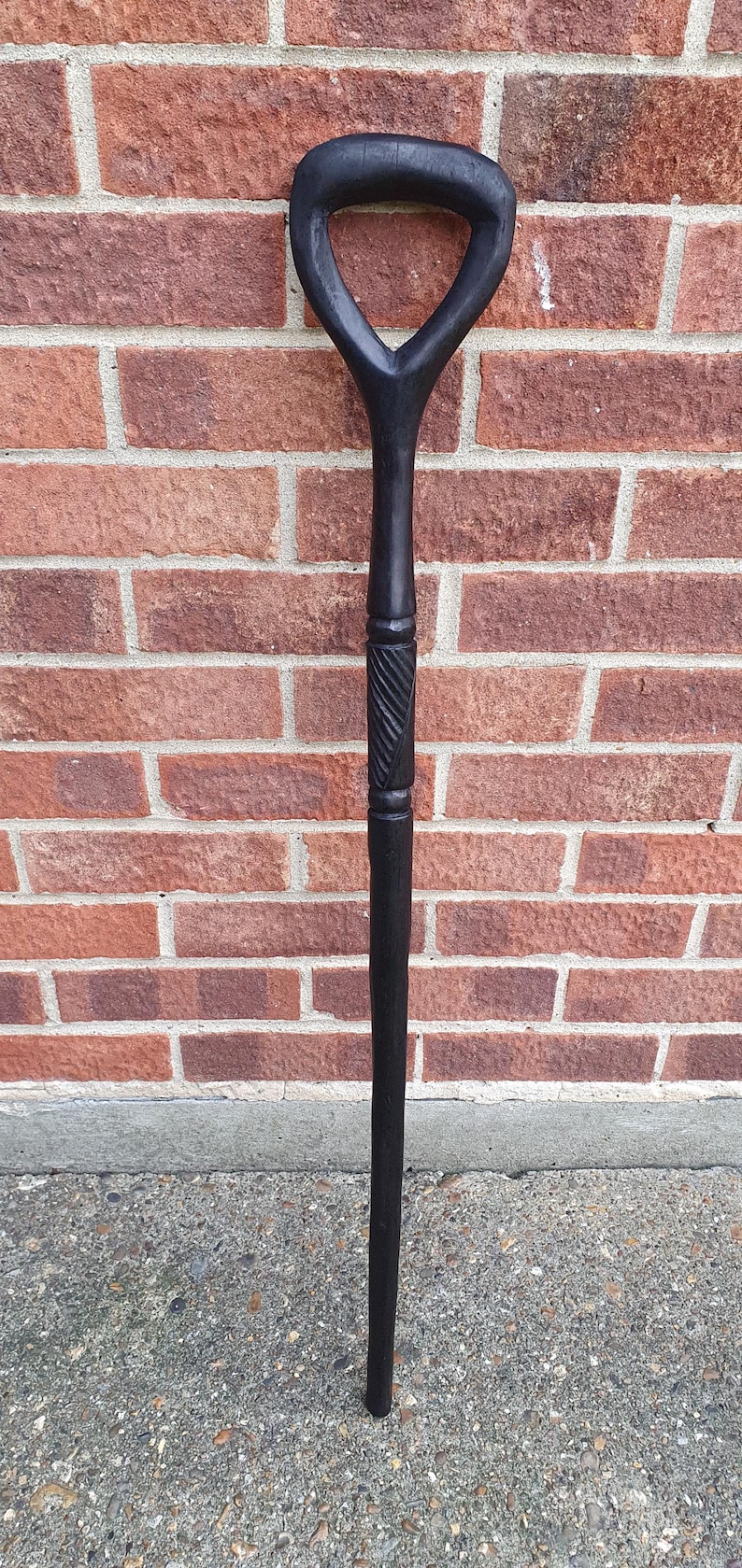 African Walking Stick Cane Ebony Wood - Etsy