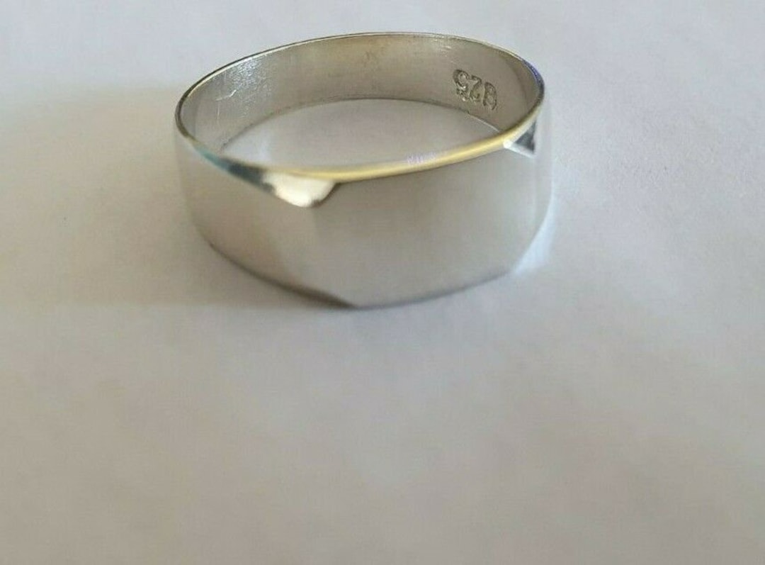 Genuine 925 Sterling Silver Mens Boys Square Signet Ring - Etsy