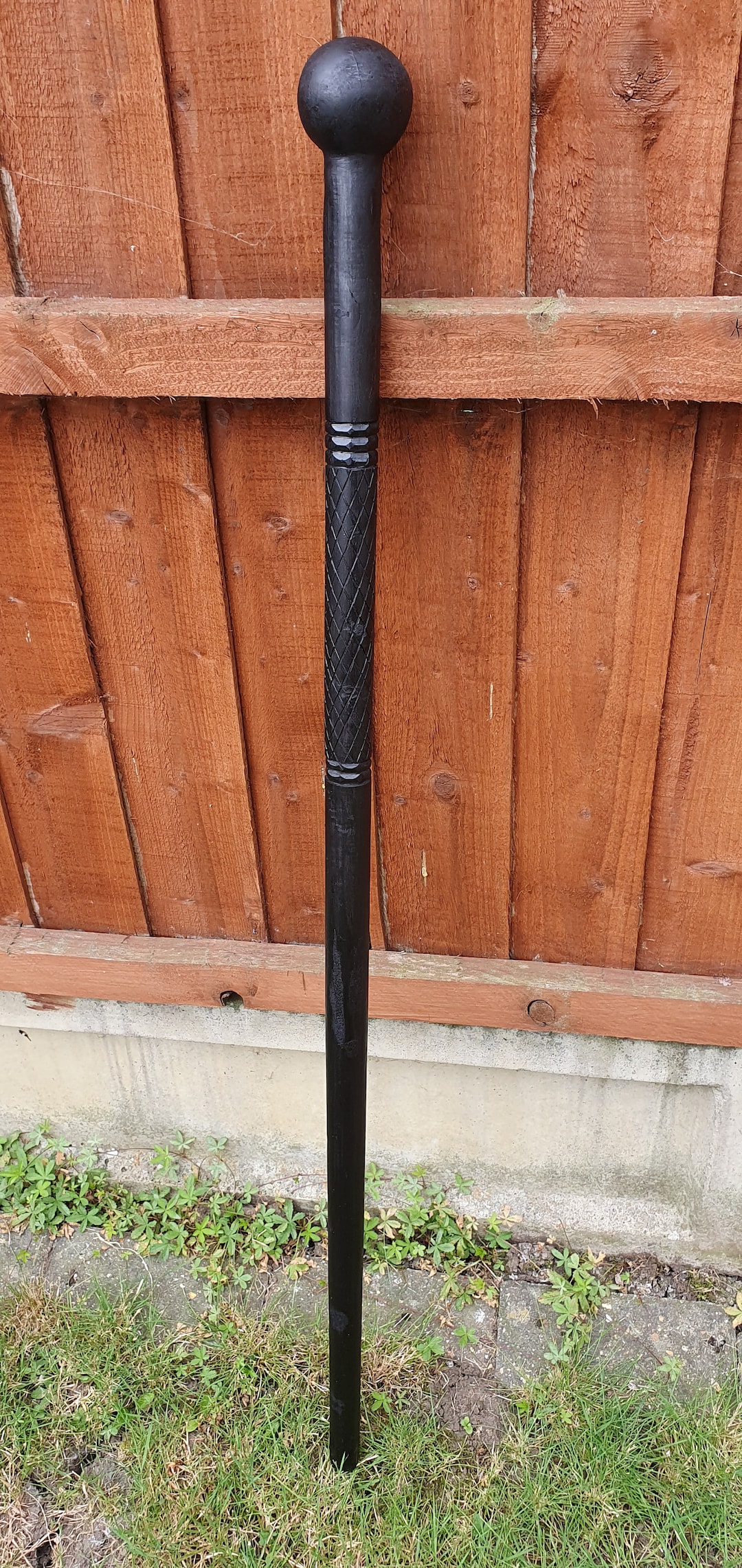 African Zulu Walking Stick Knobkerrie Cane - Ebony Wood - Etsy