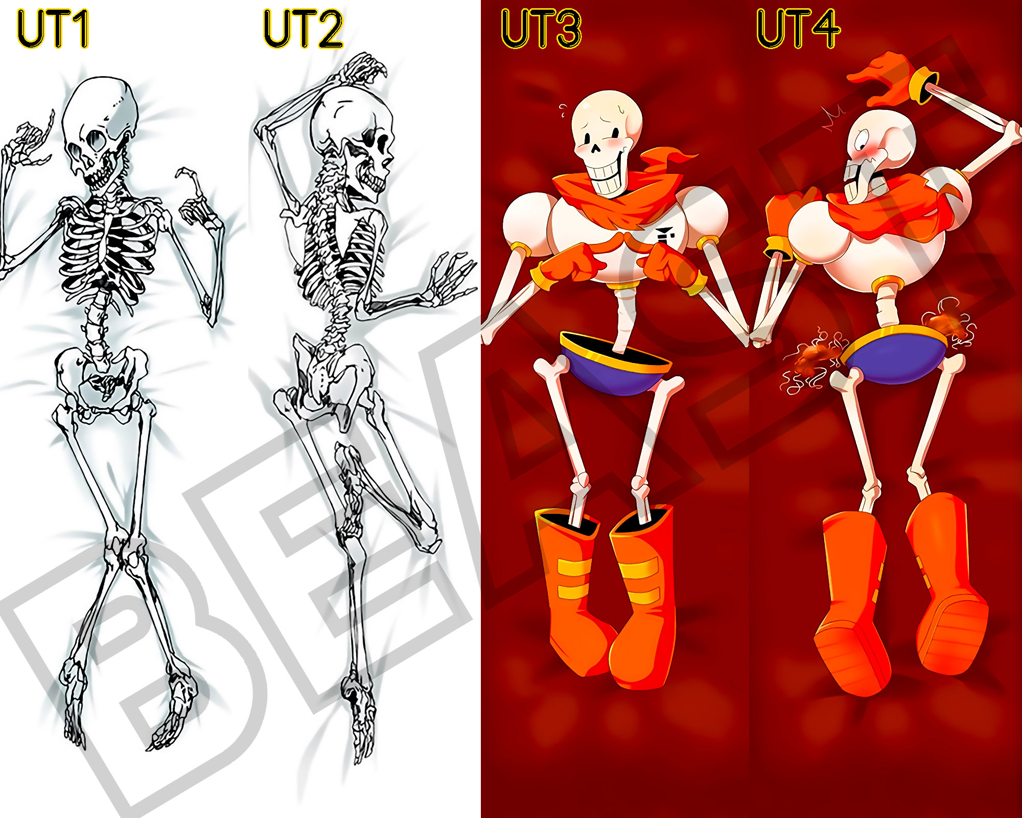 Papyrus Body Pillow Mix N Match Undertale Anime Body | Etsy