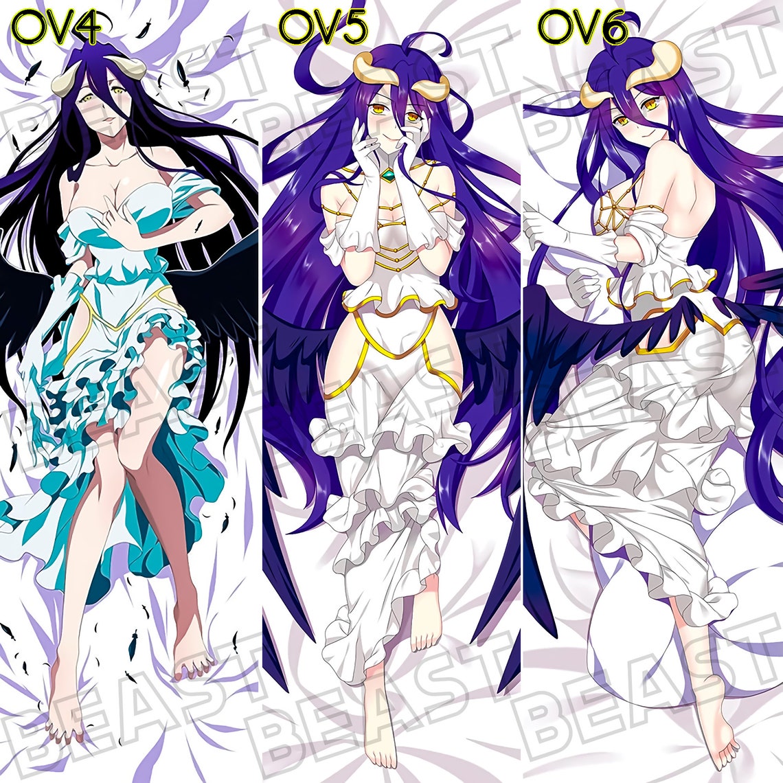 Overlord Body Pillow Mix N Match Anime Body Pillow Body | Etsy