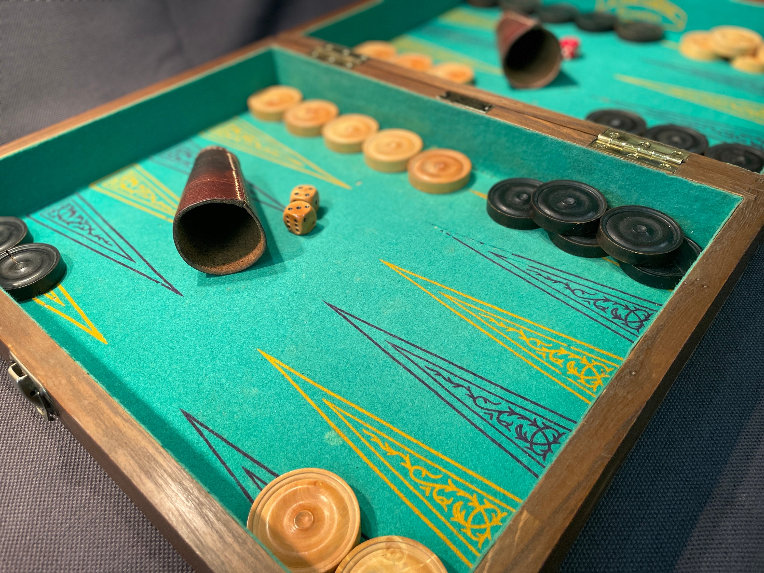 Pretty 1950s Backgammon Board From Belgium - Etsy