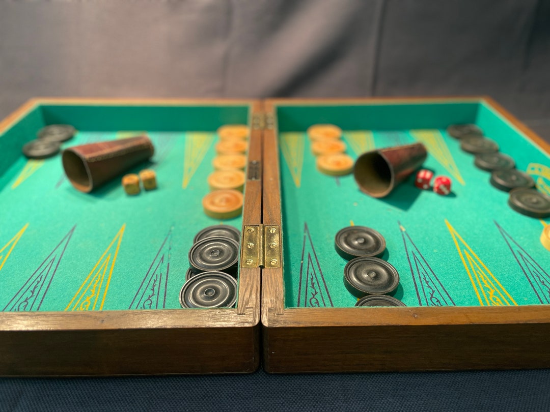 Pretty 1950s Backgammon Board From Belgium - Etsy