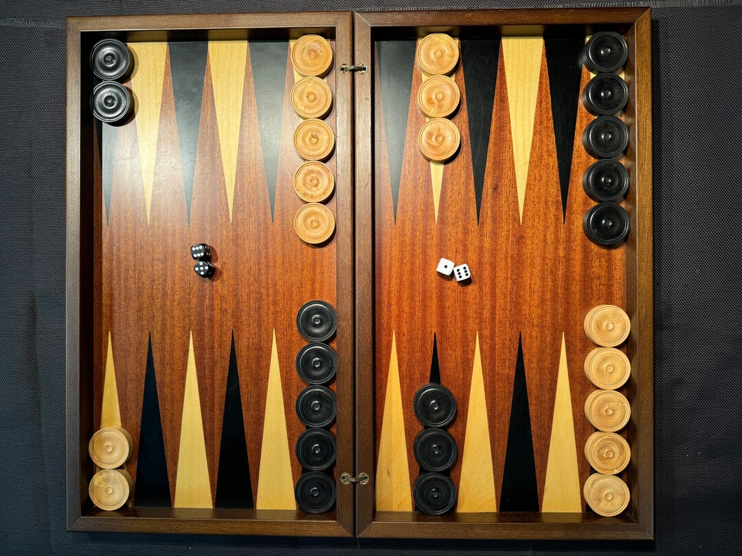 Walnut Veneer Backgammon Board From the Early 2000's - Etsy
