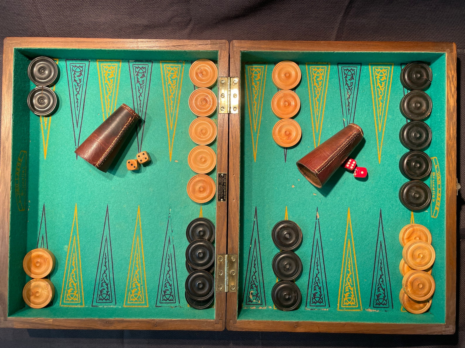 Pretty 1950s Backgammon Board From Belgium - Etsy